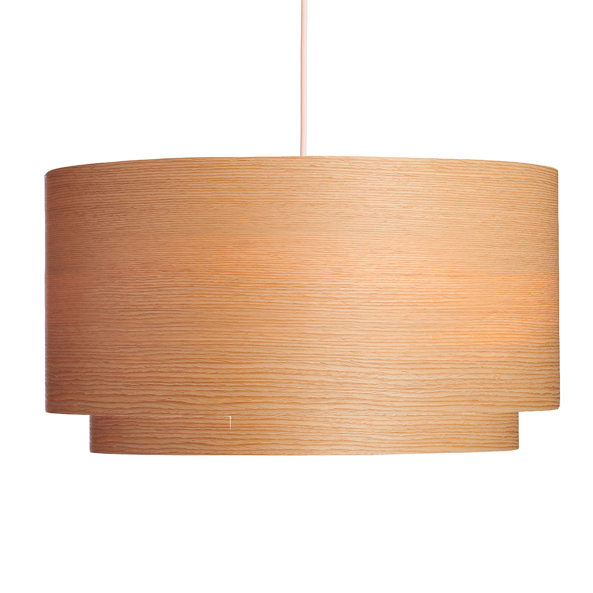 ANDRO Mid-Century Modern White Wood 23" Pendant For Sale at 1stDibs
