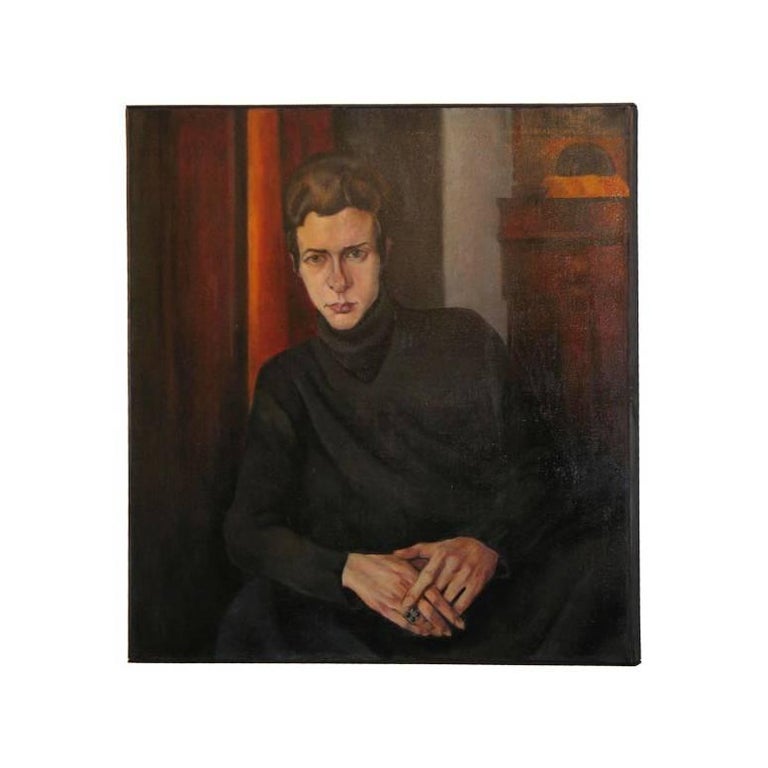 Androgynous 'New Objectivity' Portrait by Hans Speidel For Sale at ...
