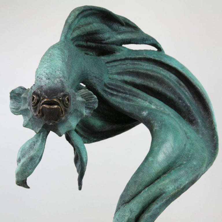 Andrzej Szymczyk - Large Siamese Fighting Fish - bronze sculpture cast ...