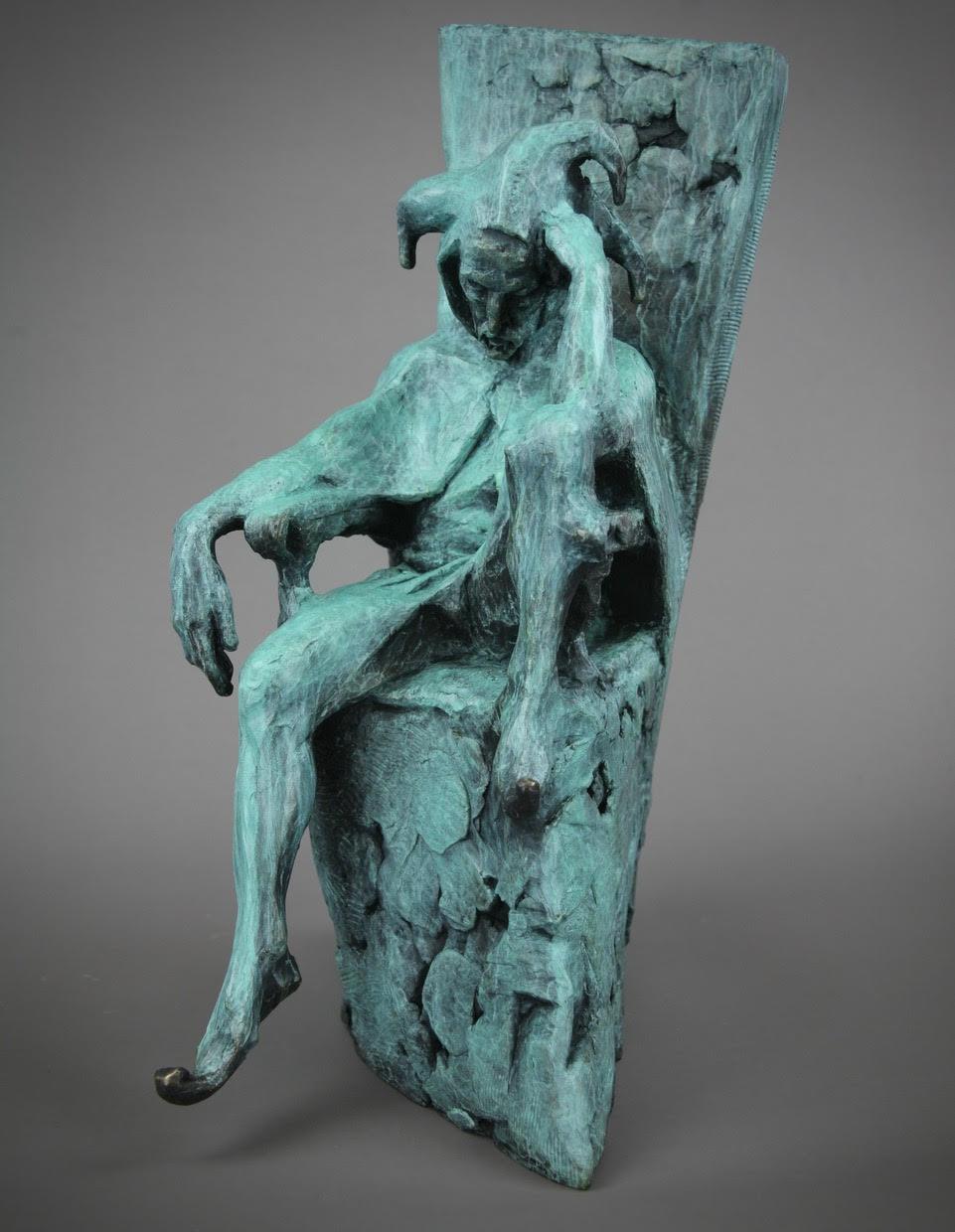 Andrzej Szymczyk - Stanczyk-escultura figurativa original de bronce de ...