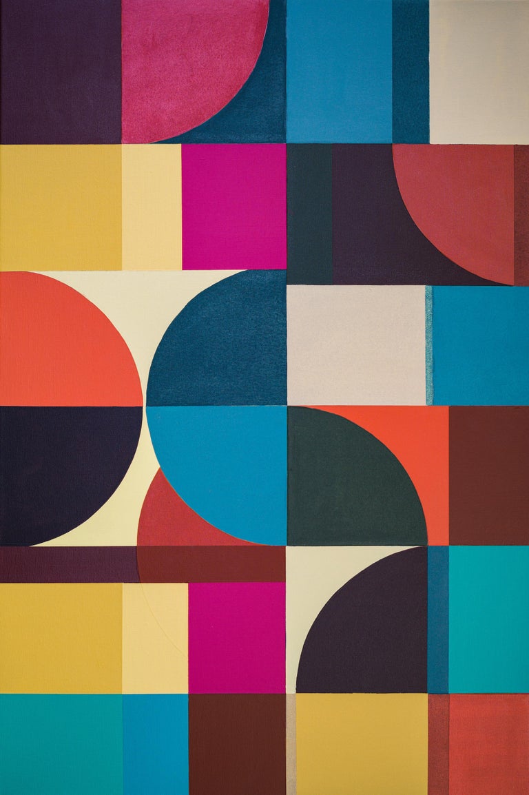 Andy Burgess - "World in Motion" acrylic painting by contemporary ...