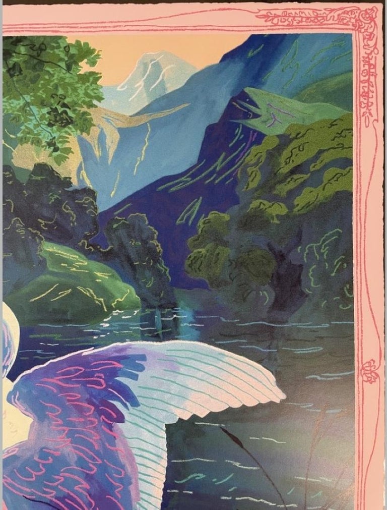 Andy DIxon - Leda and the Swan Greek Mythology Modern Pop art Signed ...