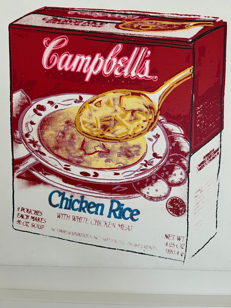 Andy Warhol - Campbell's Chicken Rice Soup Box For Sale at 1stDibs