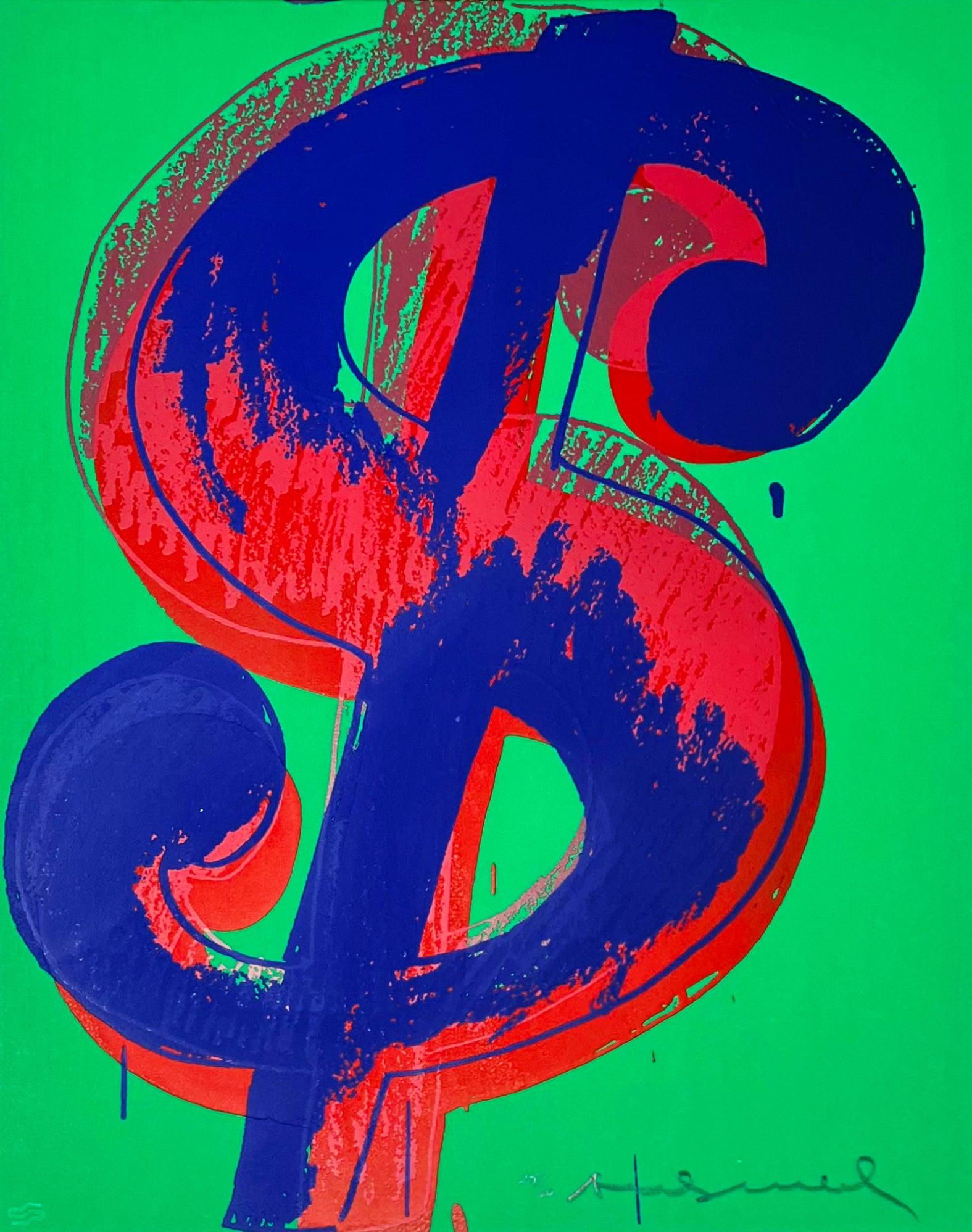 Andy Warhol - $ (1), Unique Andy Warhol Dollar Sign Screenprint For ...