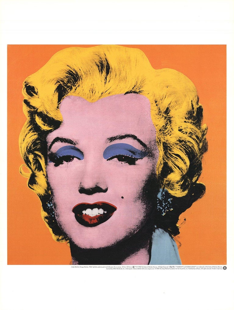 Andy Warhol - 1998 Andy Warhol 'Marilyn, Orange Shot on White ...