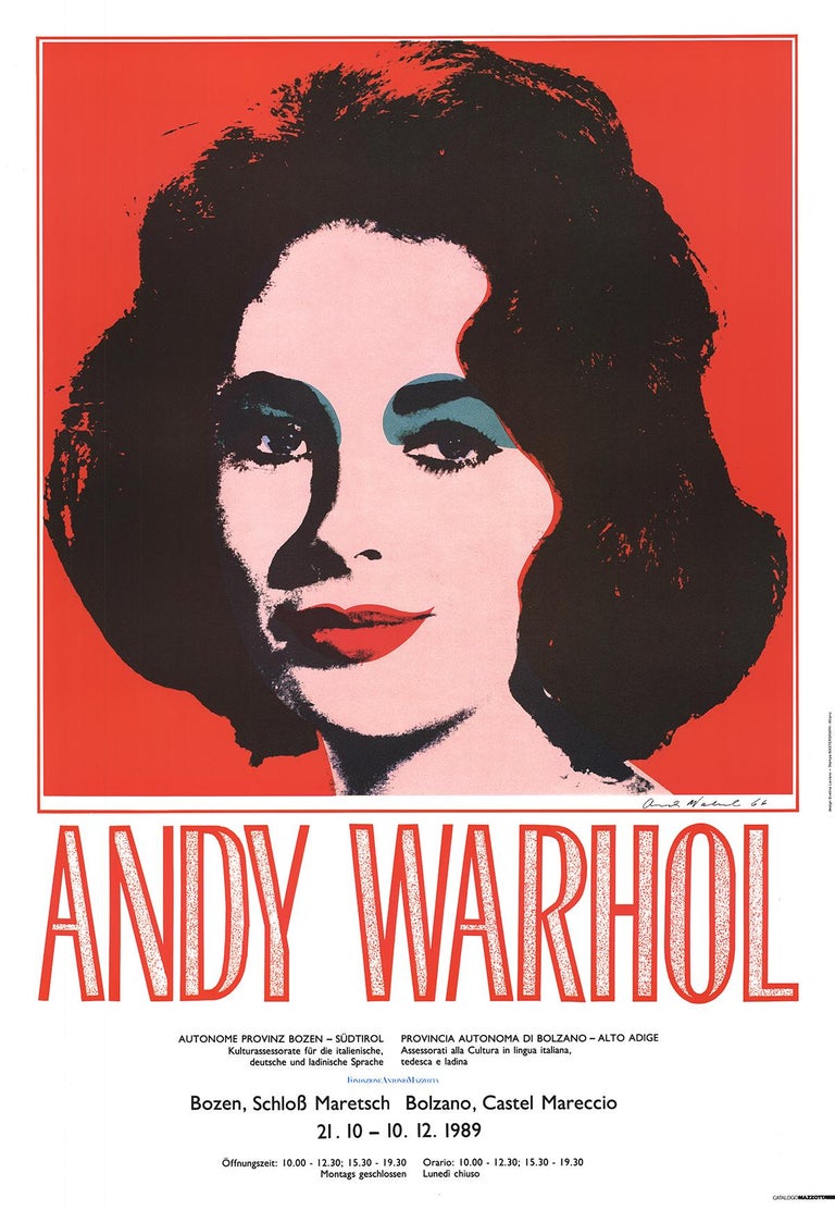 Andy Warhol - Andy Warhol-Liz Taylor-38.5" x 26.25"-Poster-1989-Pop Art ...
