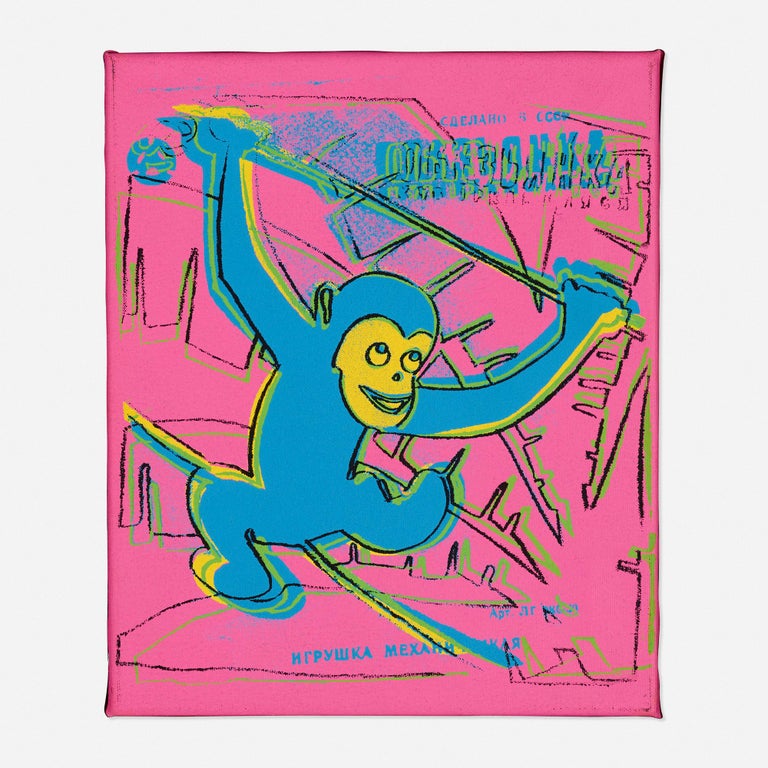 Andy Warhol - Sérigraphie en acrylique sur toile « Monkey » d'Andy ...