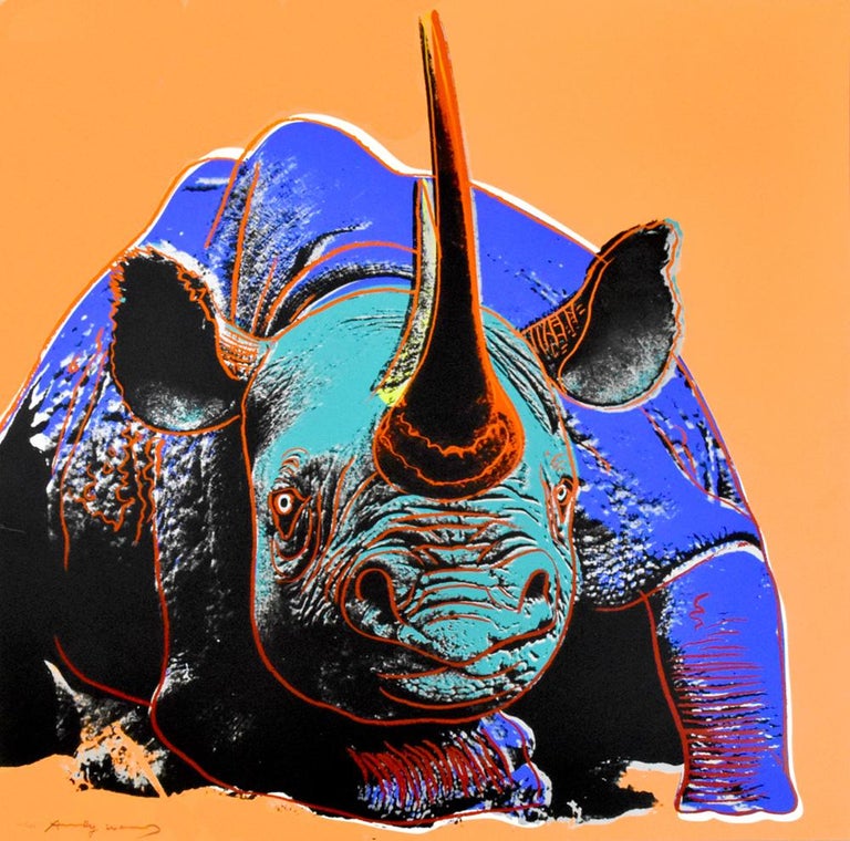 Andy Warhol - Black Rhinoceros, Endangered Species Series, 1983 For ...