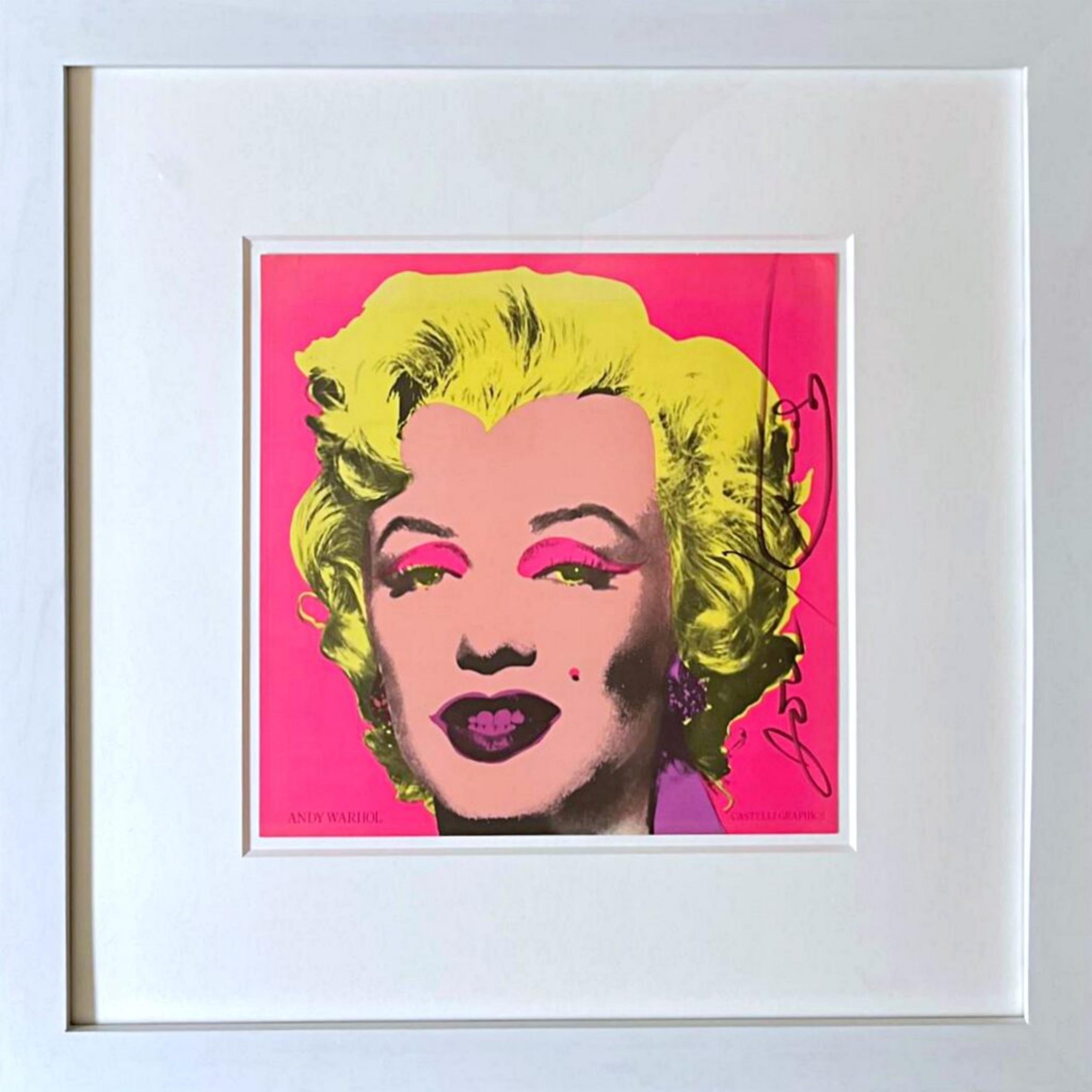 Andy Warhol - Marilyn en la Galería Castelli, firmada a mano e inscrita ...