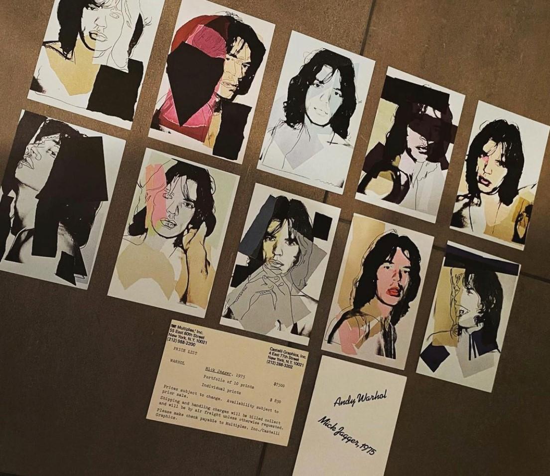 Mick Jagger 1975, Announcement Card, musician, pop art, portfolio ...