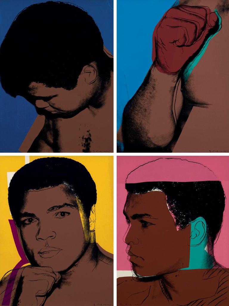 Andy Warhol - Muhammad Ali portfolio of four pieces F&S II.179-182 at ...