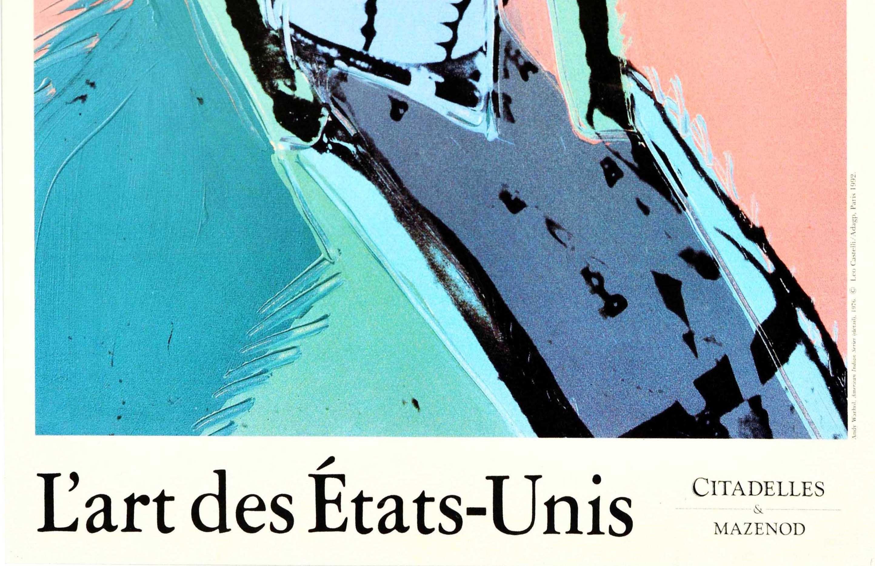 Original Vintage Exhibition Poster L'Art Des Etats-Unis US Pop Art ...