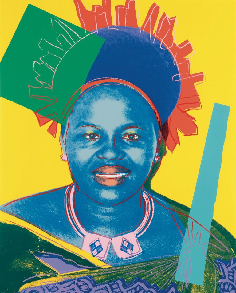 Andy Warhol - Reigning Queens - Queen Ntombi Twala - unique For Sale at ...