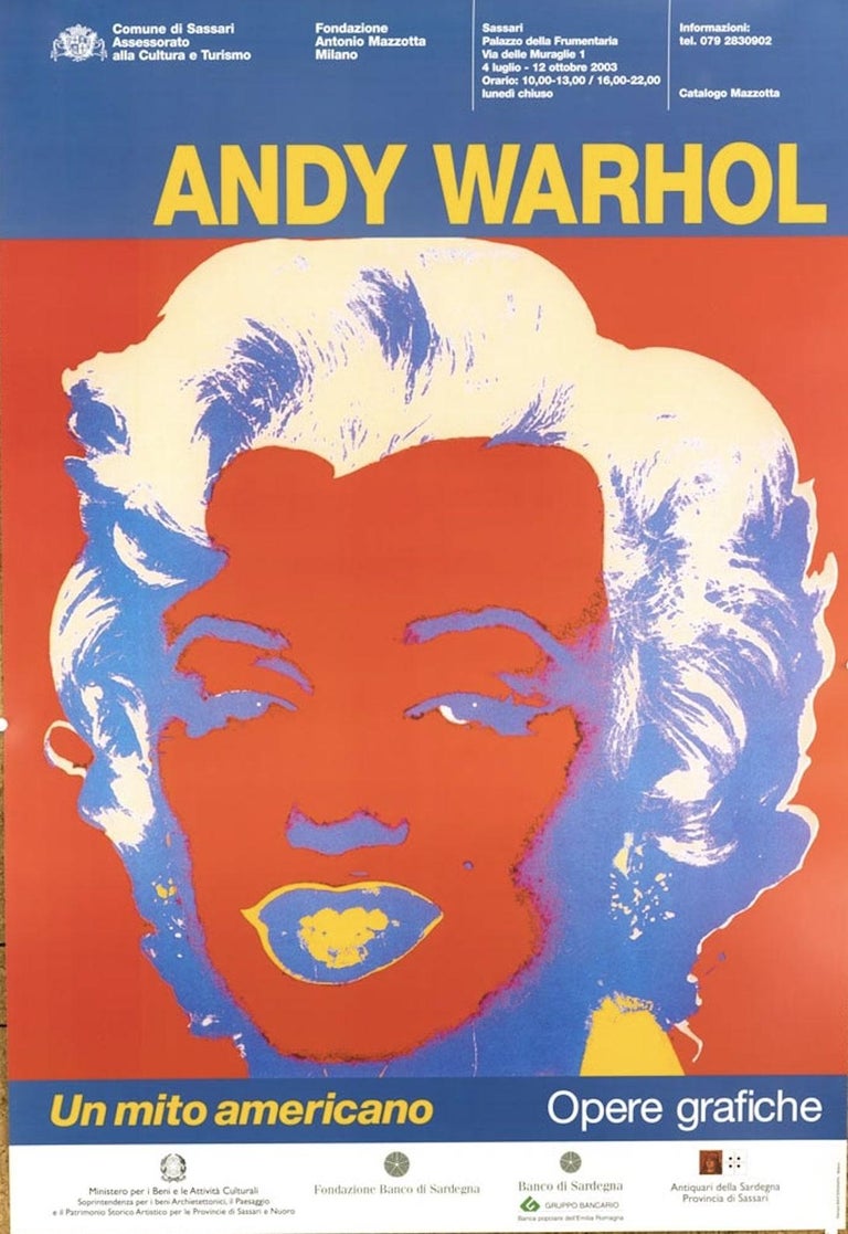 Andy Warhol - Un Mito Americano, original vintage poster For Sale at ...