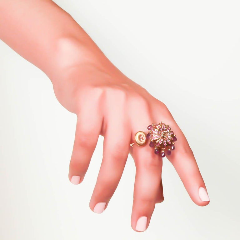 Anemombrella Multi-Stone Ring in 18k Gold by SERAFINO For Sale at 1stDibs