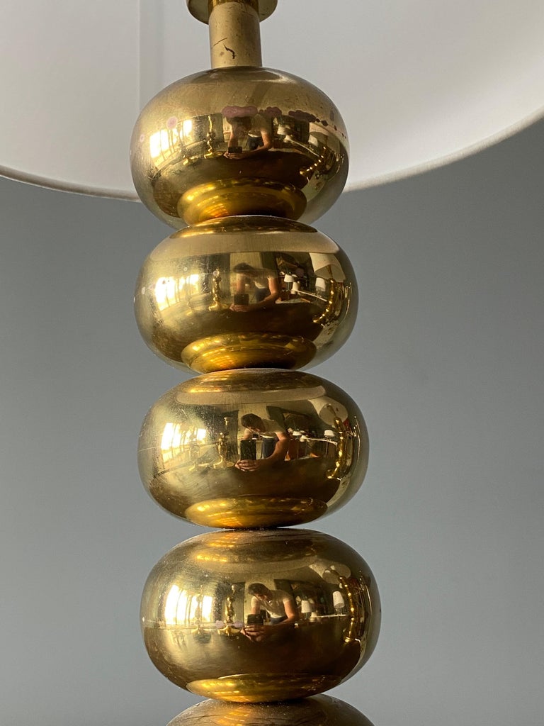 Aneta, Table Lamps, Polished Brass, Sweden, 1970s at 1stDibs