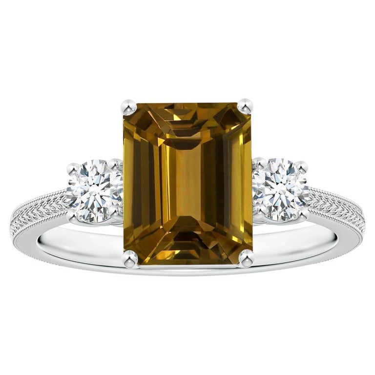 ANGARA 3-Stein-Ring mit GIA-zertifiziertem natürlichem Tansanit aus ...