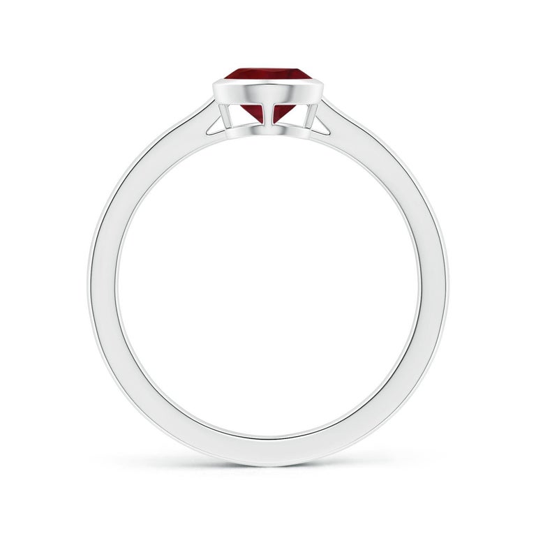 Customizable ANGARA Bezel-Set GIA Certified Pear-Shaped Ruby Solitaire ...