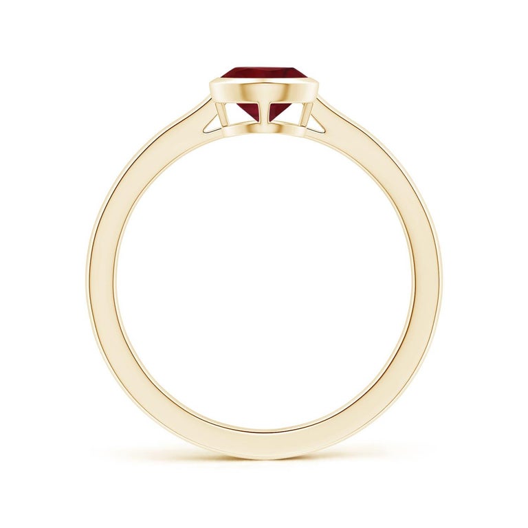 Customizable ANGARA Bezel-Set GIA Certified Pear-Shaped Ruby Solitaire ...