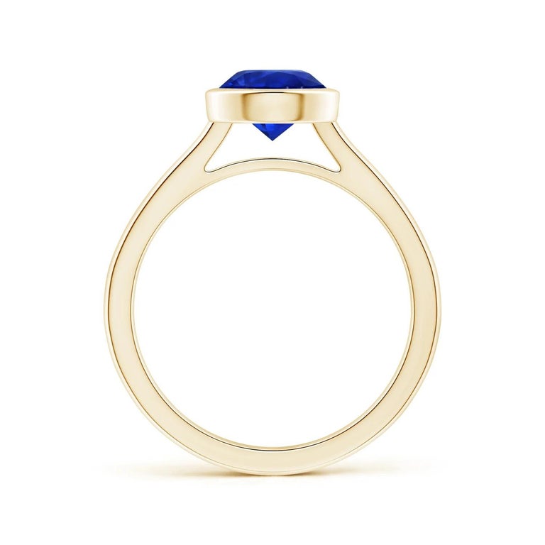 Customizable Angara Bezel-Set Gia Certified Round Sapphire Solitaire ...