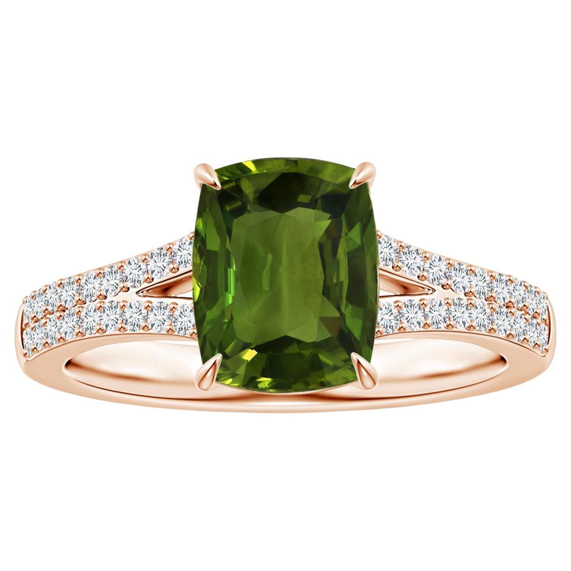 Customizable Angara GIA Certified Natural Claw-Set Blue Sapphire Split ...