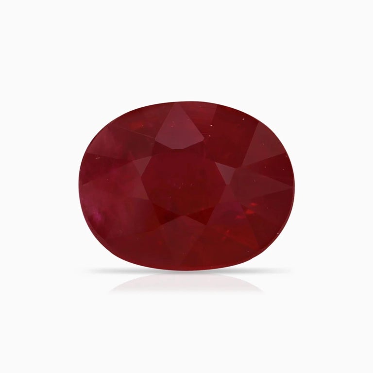Customizable Angara Claw-Set Gia Certified Natural Solitaire Oval Ruby ...