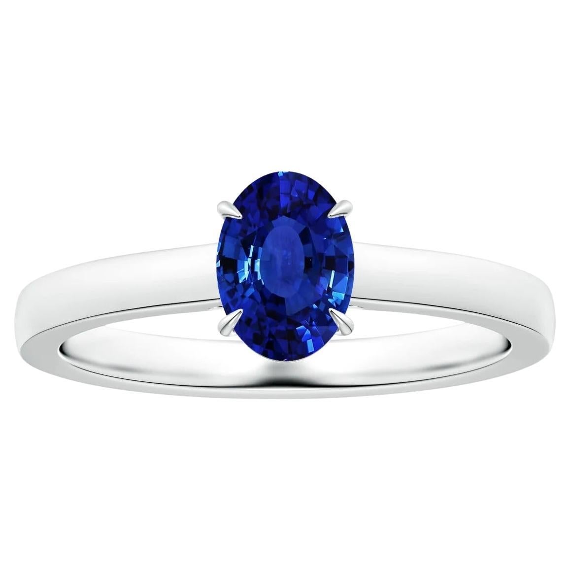 GIA Certified 8 Carat Burma Origin Oval Blue Sapphire Diamond Solitaire ...