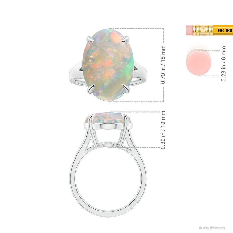 Customizable Angara Claw-Set Gia Certified Solitaire Oval Opal Split ...