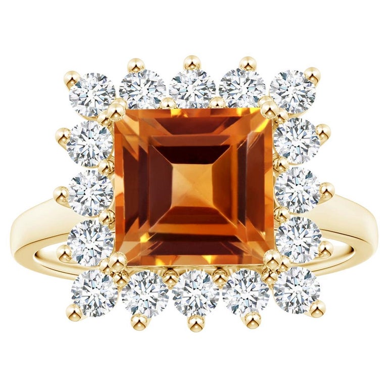 Customizable Diana GIA Certified Natural Citrine Ring in Rose Gold with ...