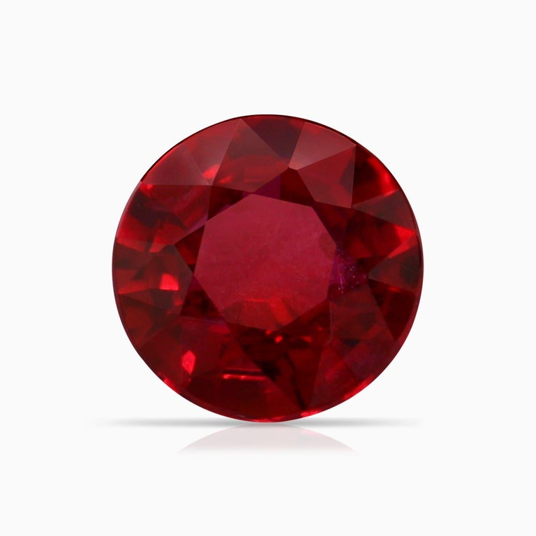 Angara GIA Certified Claw-Set Natural Ruby Halo White Gold Pendant ...