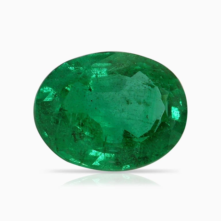 Customizable ANGARA GIA Certified Emerald Bypass Ring in White Gold ...