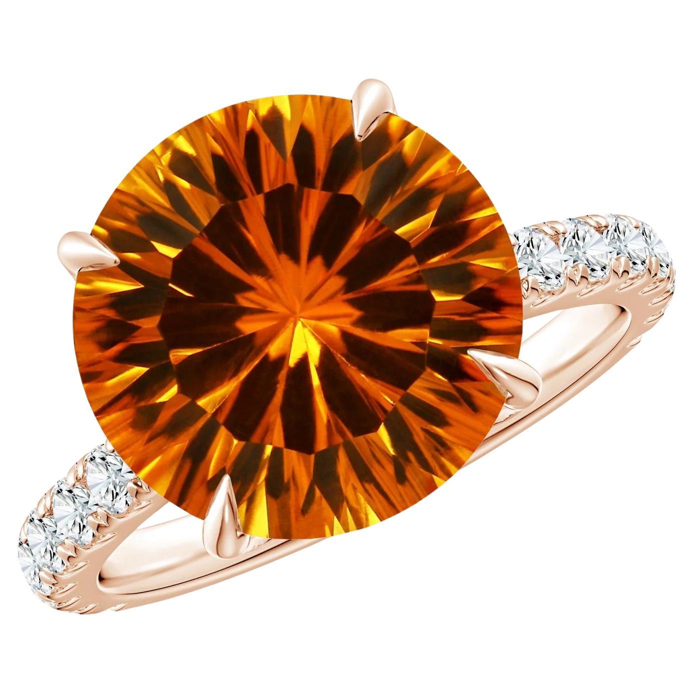 Customizable GIA Certified Natural Citrine Solitaire Ring in Rose Gold ...