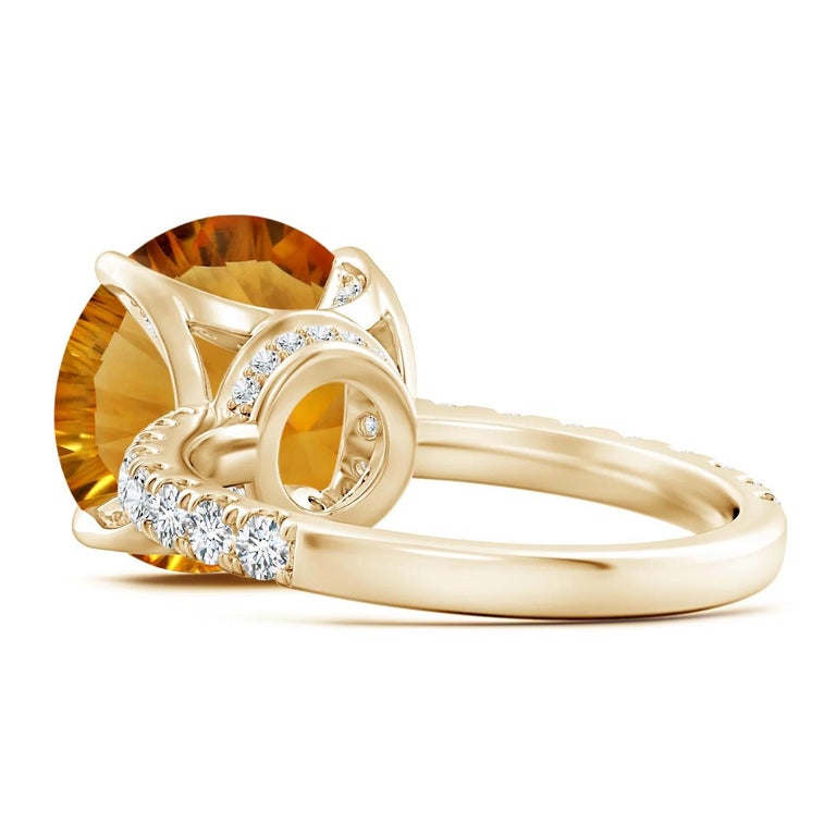 Customizable GIA Certified Natural Citrine Solitaire Ring in Yellow ...