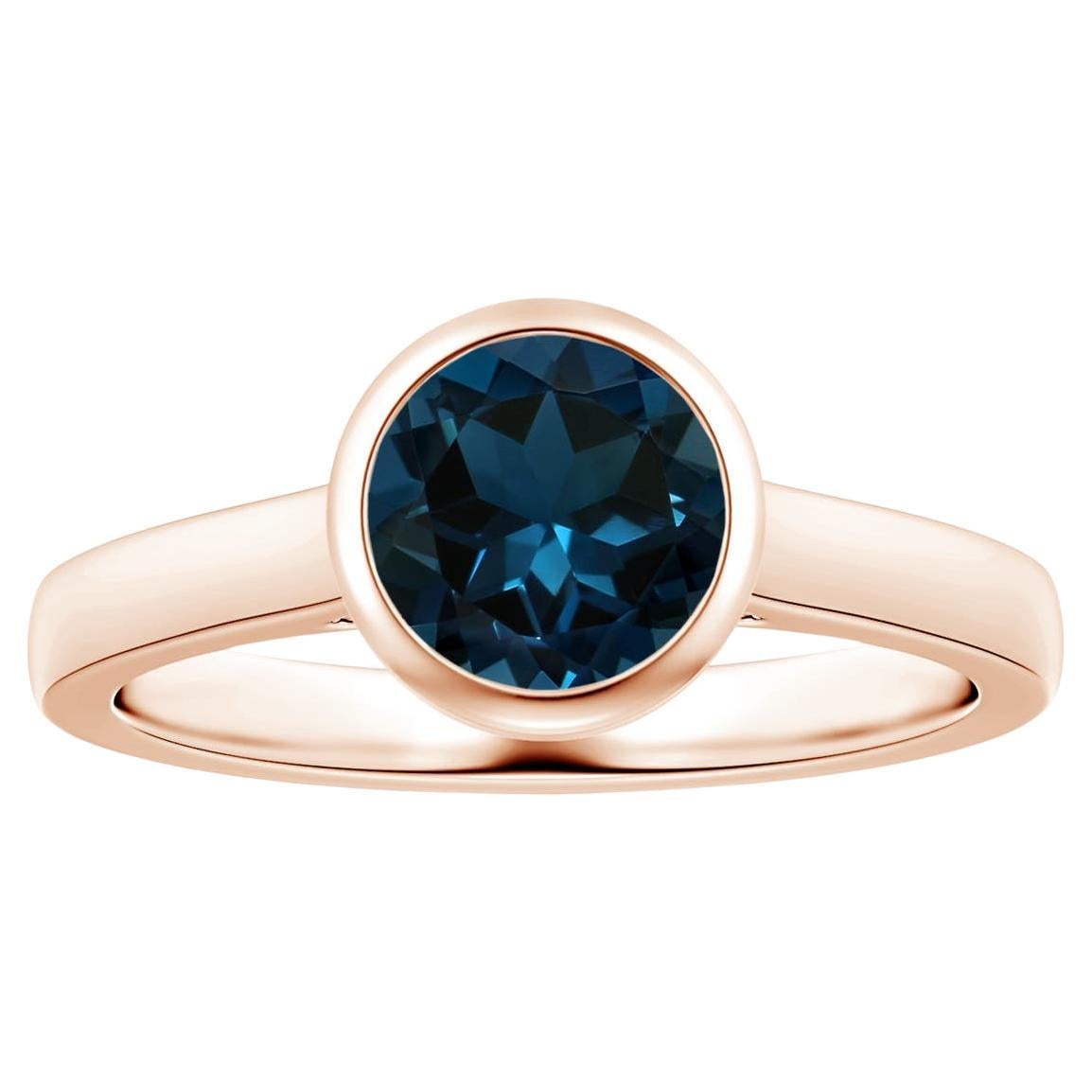 Customizable Angara Gia Certified Natural Cushion London Blue Topaz ...