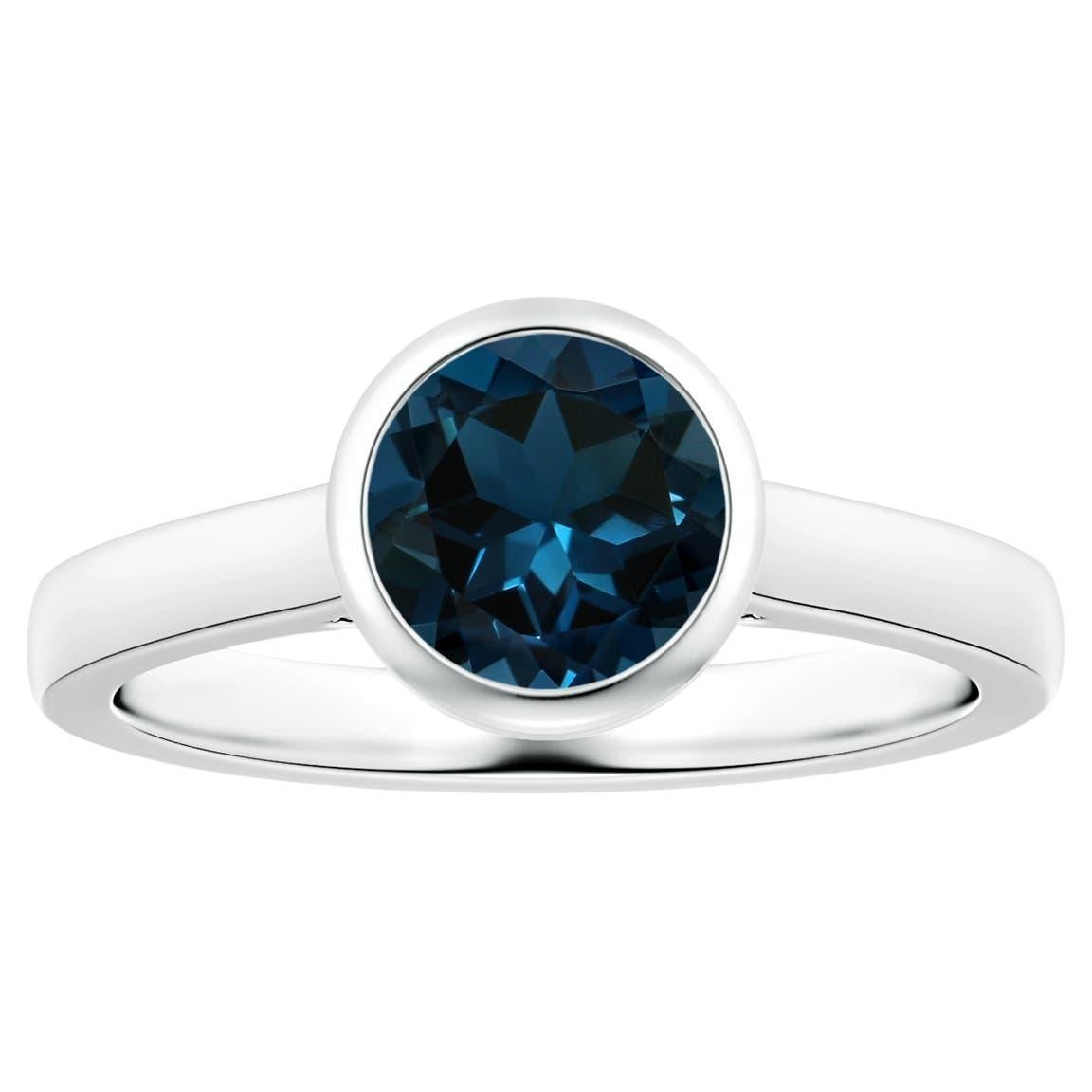 Customizable Angara GIA Certified Natural Solitaire London Blue Topaz ...