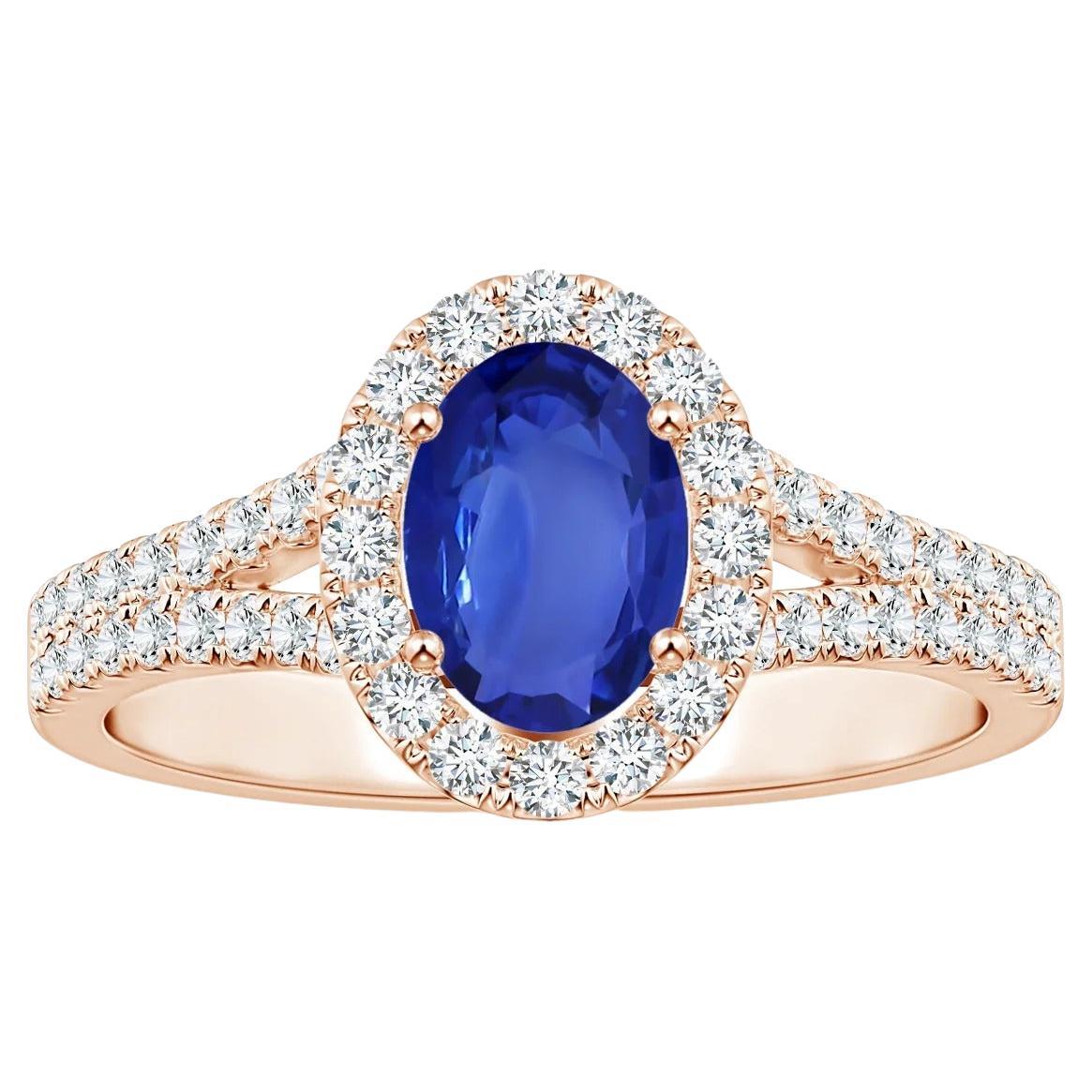 Customizable ANGARA GIA Certified Natural Oval Sapphire Diana Ring in ... Customizable ANGARA GIA Certified Natural Oval Sapphire Diana Ring in ...