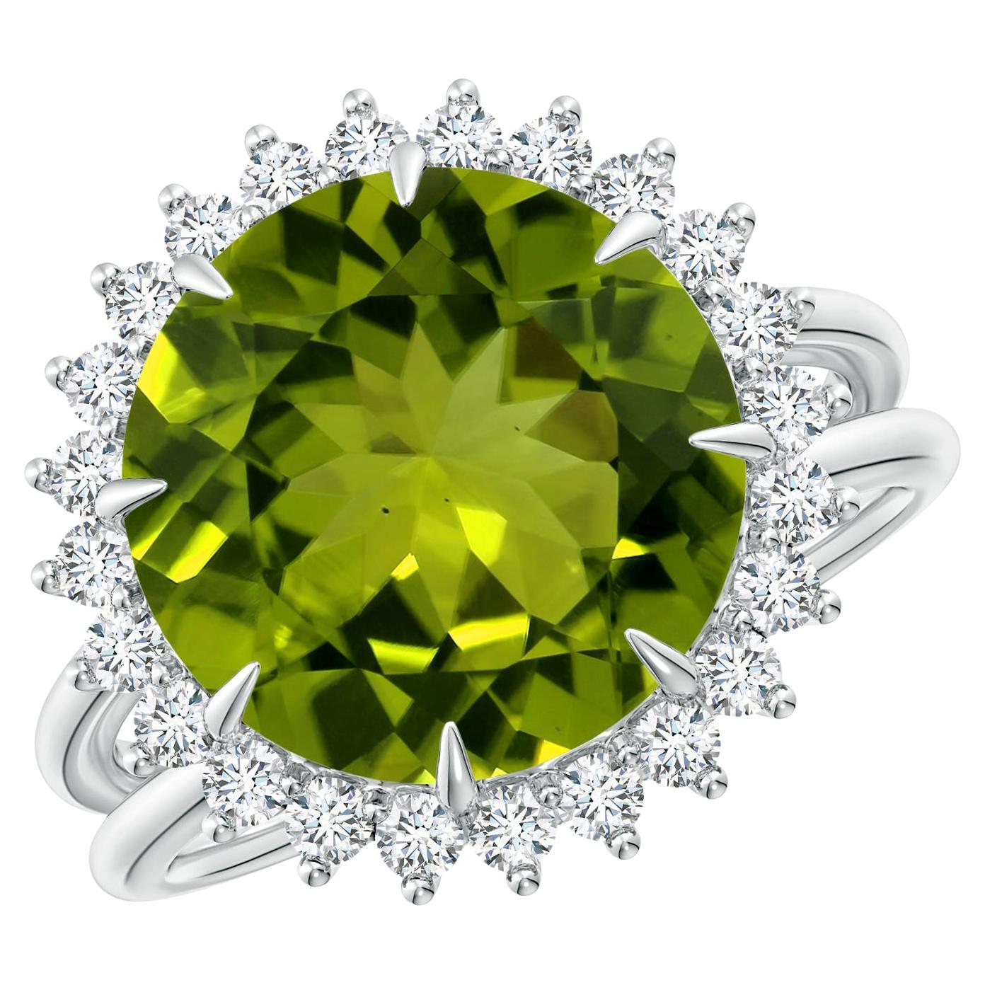 Customizable GIA Certified Natural Peridot Ring in Yellow Gold with ...