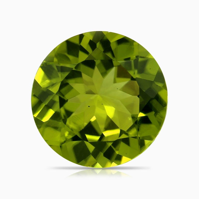 Customizable GIA Certified Natural Peridot Ring in Yellow Gold with ...