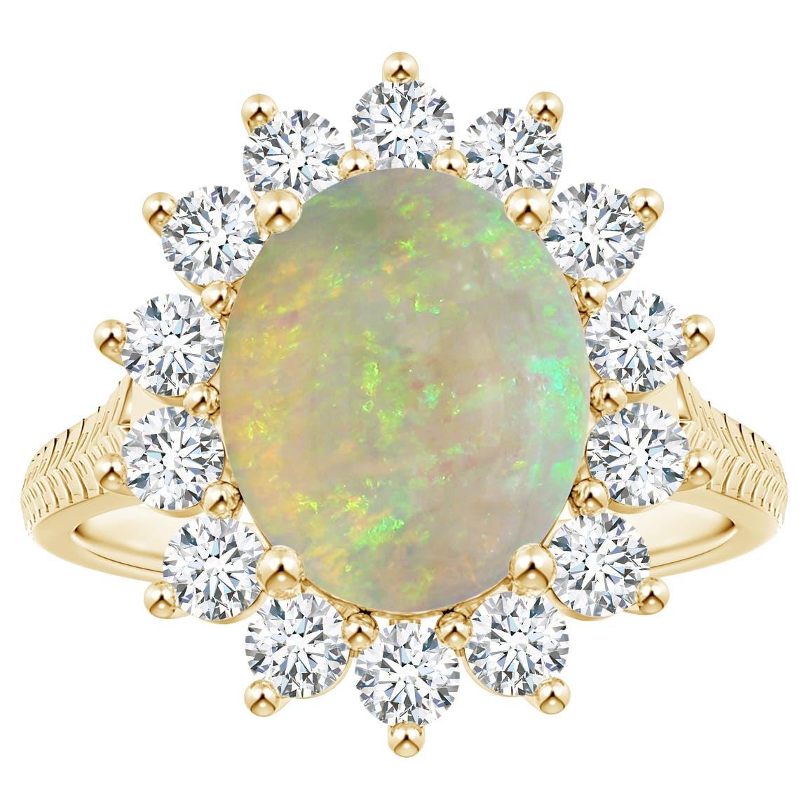 Customizable ANGARA GIA Certified Natural Princess Diana Inspired Opal ...