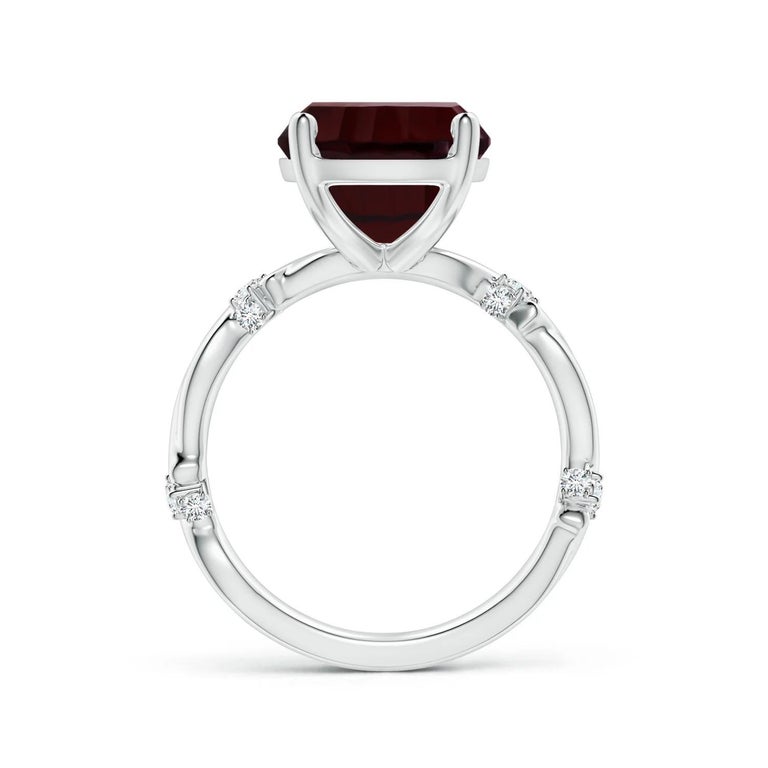 Customizable Angara Gia Certified Natural Rectangular Garnet Twist ...