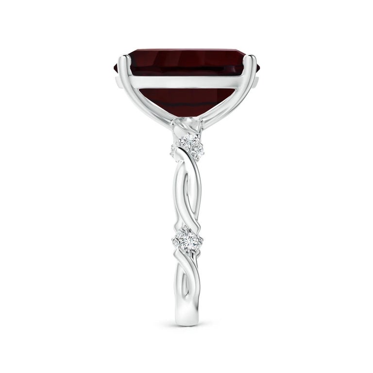 Customizable Angara Gia Certified Natural Rectangular Garnet Twist ...