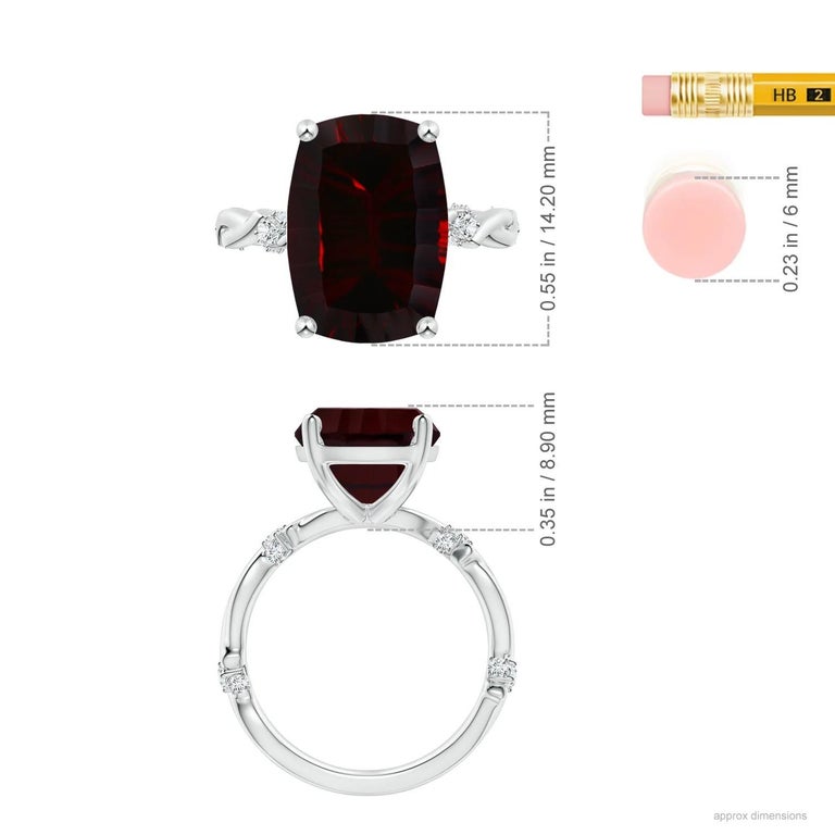 Customizable Angara Gia Certified Natural Rectangular Garnet Twist ...
