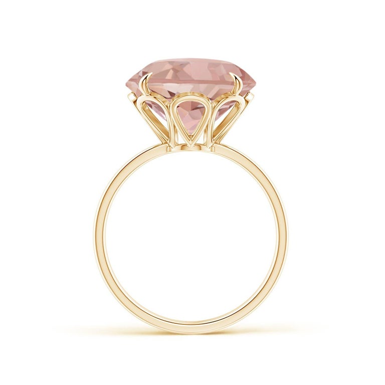 Customizable Angara GIA Certified Natural Round Morganite Cocktail Ring ...