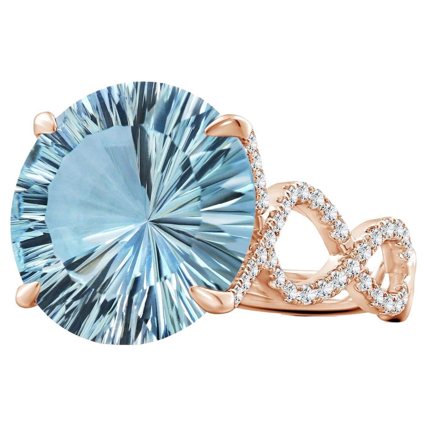 Customizable Angara GIA Certified Natural Sky Blue Topaz Split Shank ...