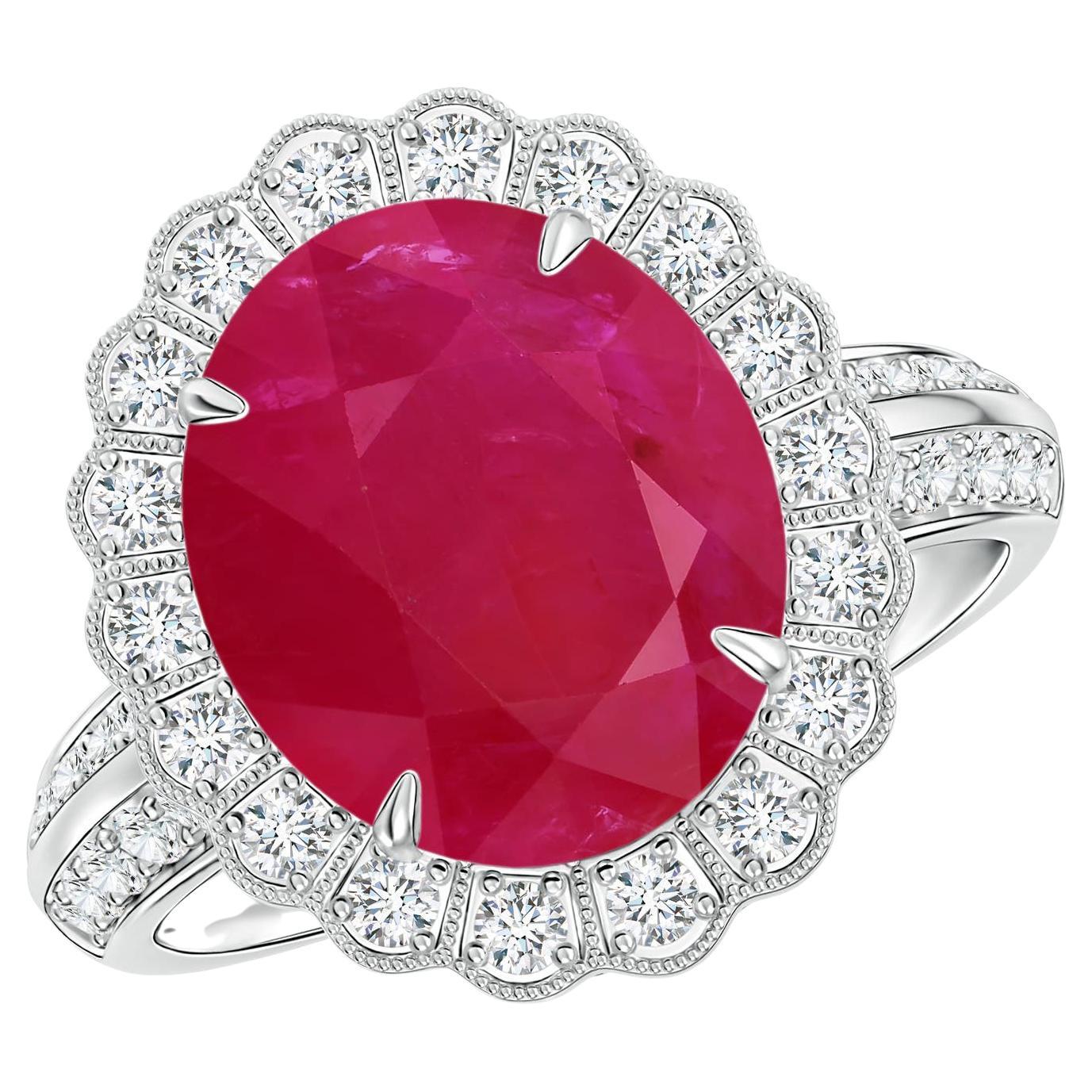 Customizable Angara Gia Certified Natural Ruby Ring in Yellow Gold with ...