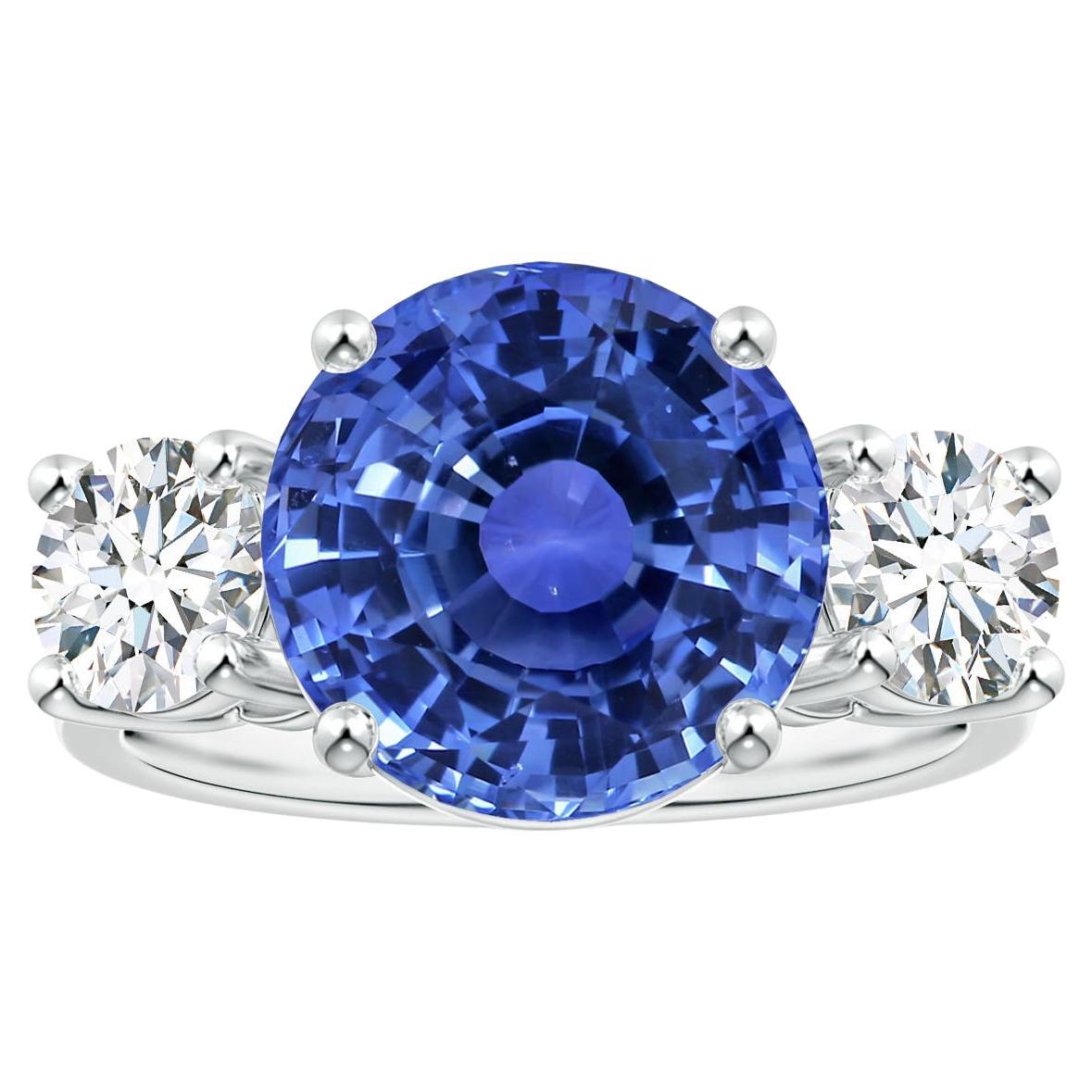 Customizable ANGARA GIA Certified Natural Blue Sapphire Ring in ...
