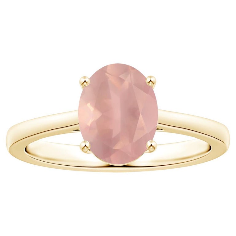 Customizable GIA Certified Natural Solitaire Rose Quartz Reverse Ring ...