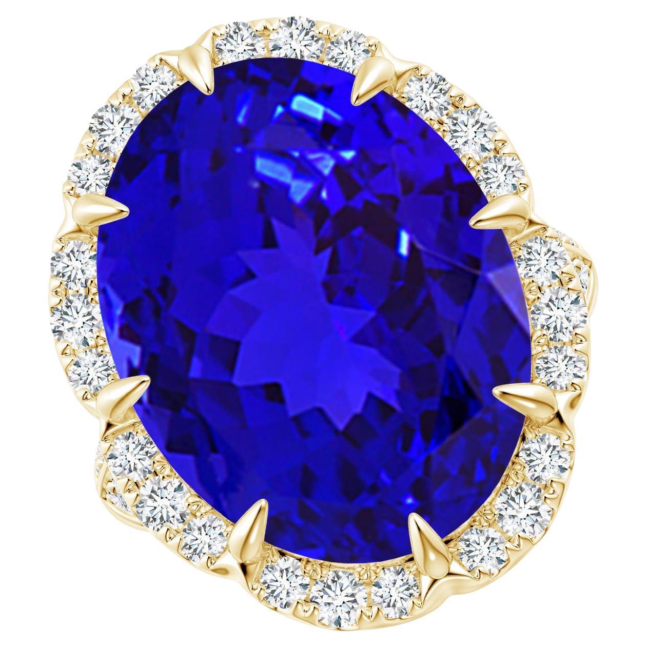 Customizable GIA Certified Natural Tanzanite Double Shank Ring in ...