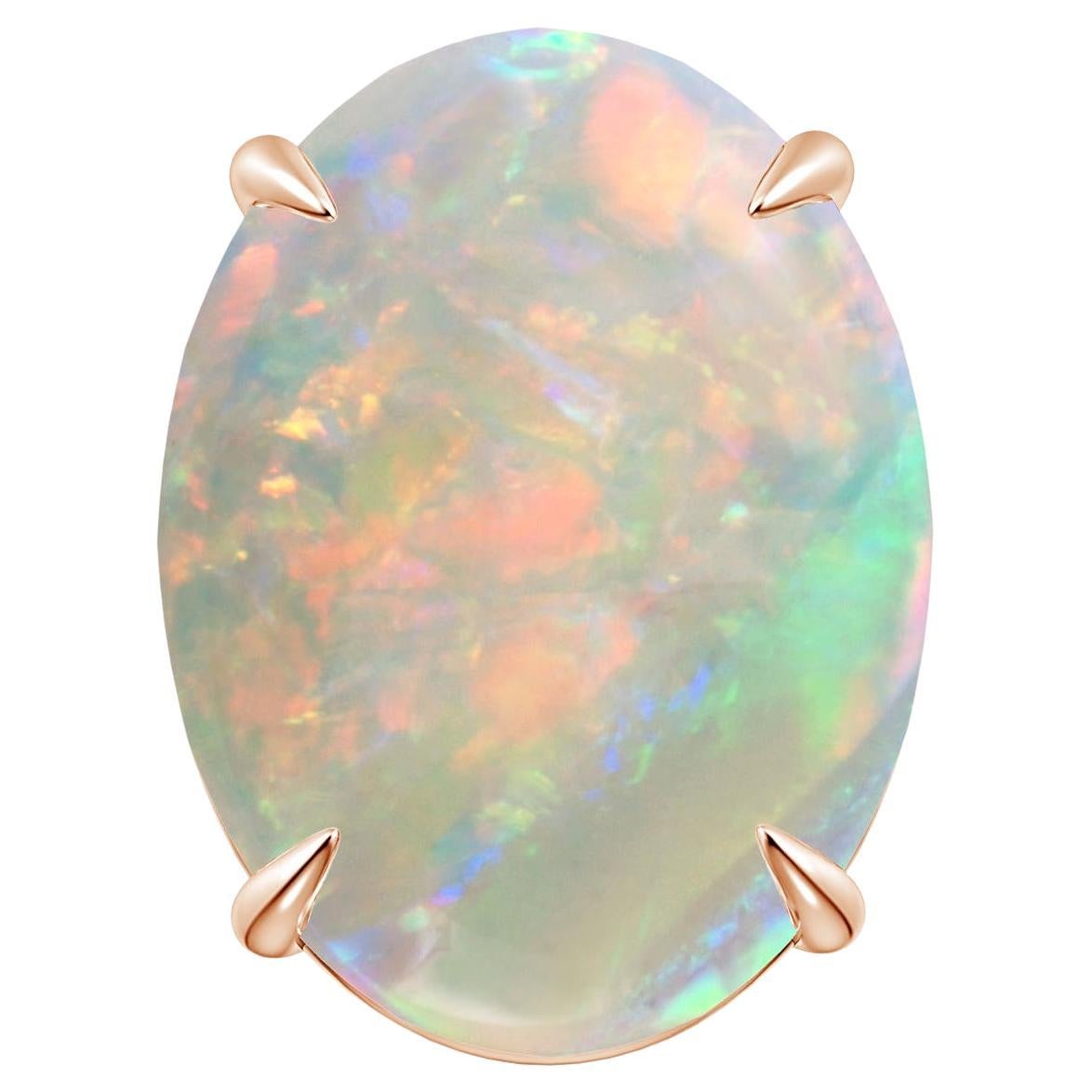Customizable Angara Gia Certified Natural Opal Ring in Rose Gold with ...