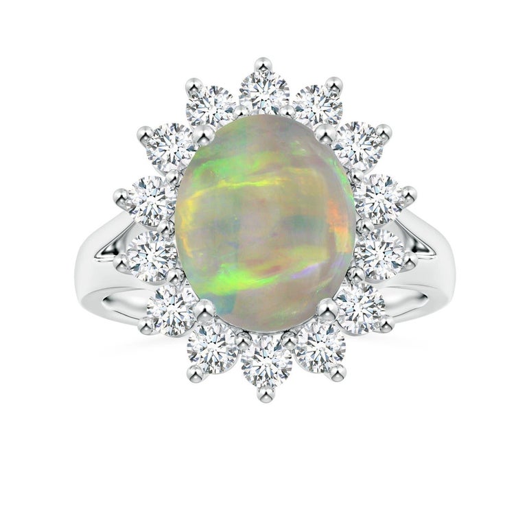 Customizable ANGARA GIA Certified Princess Diana Inspired Opal Ring in ...